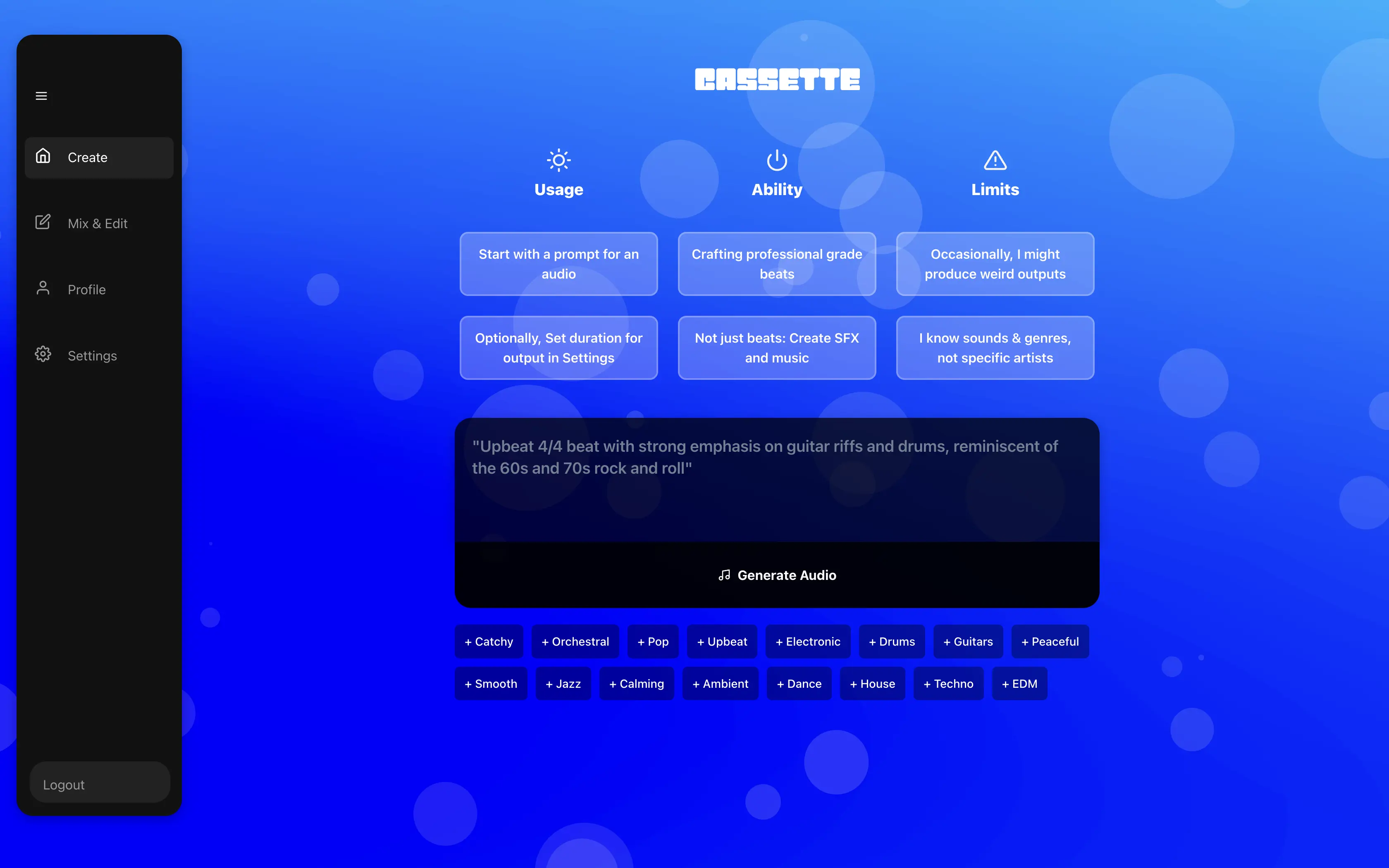 CassetteAI: Your Copilot for AI Music Generation